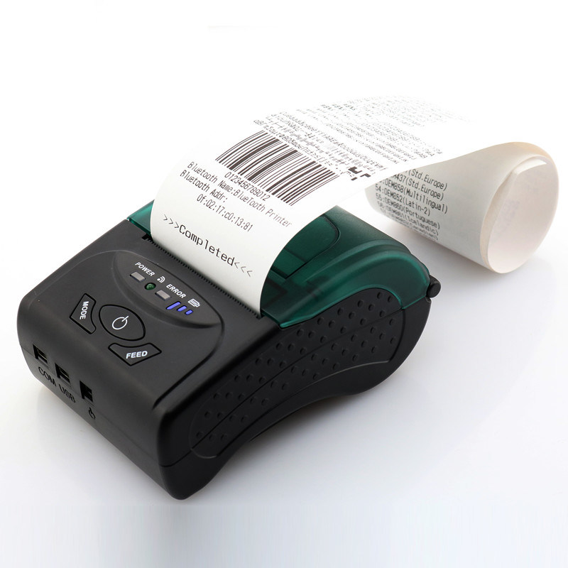 58mm Wireless Portable Printers Thermal Printer Bluetooth Mini For QR ...